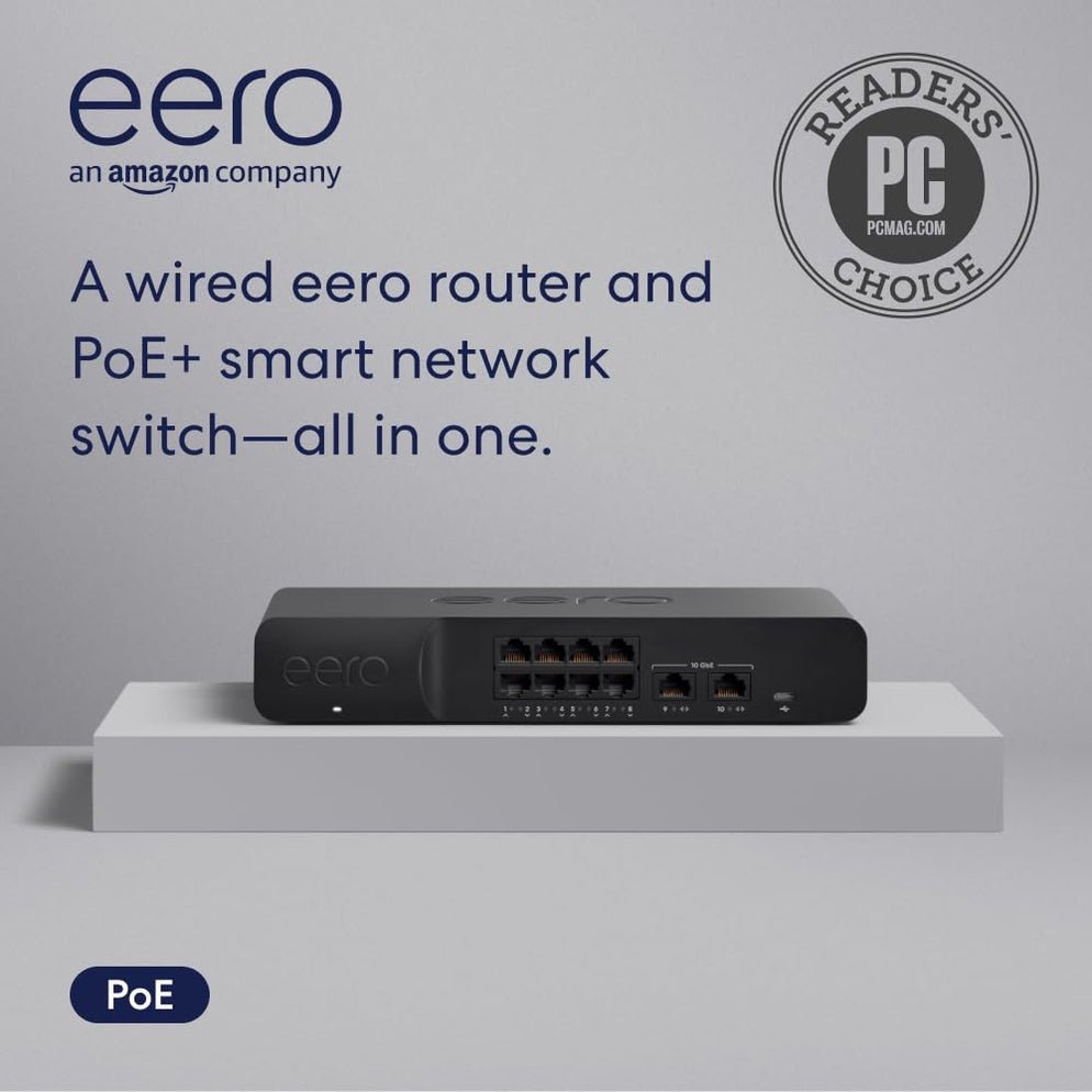 eero PoE Gateway 10-Port Router and PoE Switch Two 10 GbE ports and Ei ...