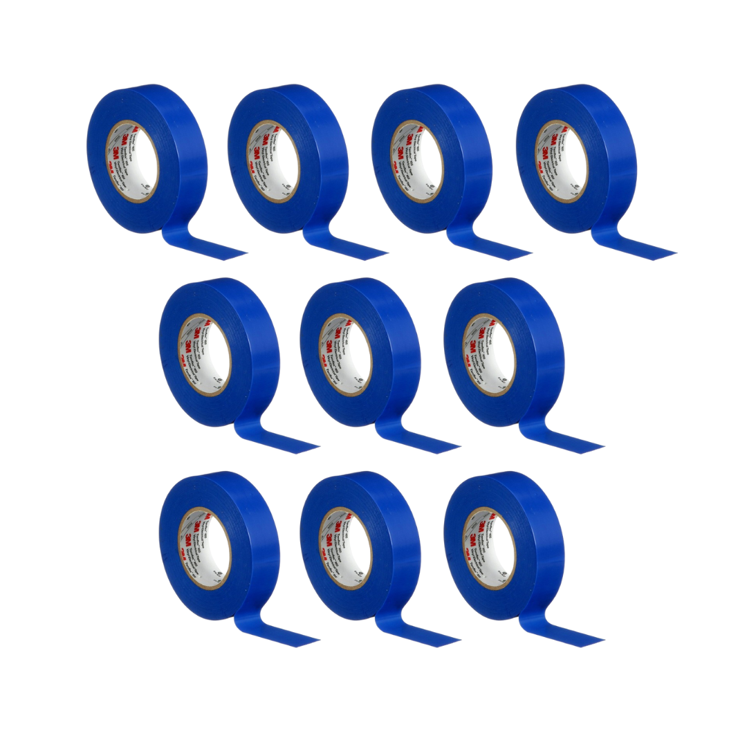 3M Temflex Multi-Purpose Vinyl Electrical Tape 165, Blue, 3/4 in x 60 ...