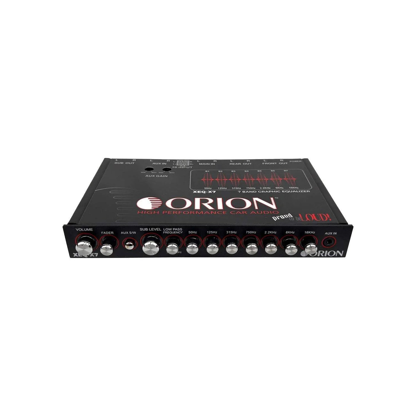 Orion XTR XEQ-X7 Marine Grade 7-Band Graphic Equalizer with Front AUX ...