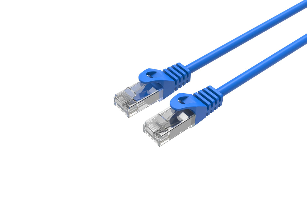 25ft Cat6 Slim Patch Cable 26AWG Bare Copper RJ-45 Ethernet Cable Blue ...