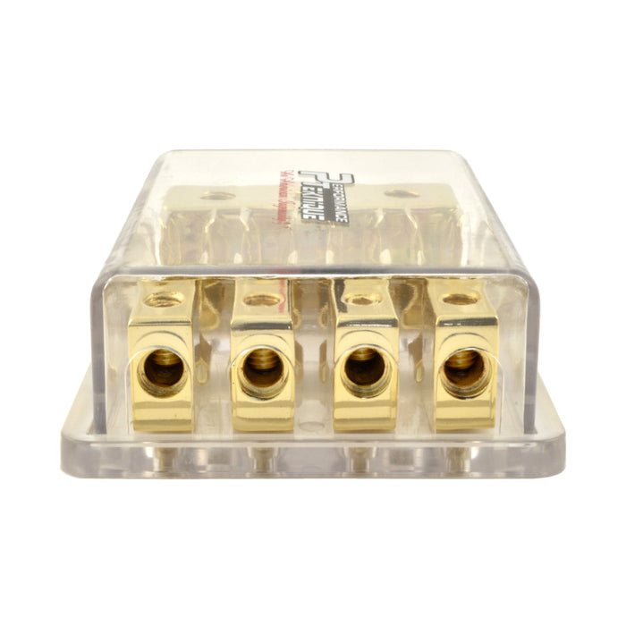 Gold Plated Agu Fused Power Distribution Block (3)4 Gauge Input (4)8 G ...